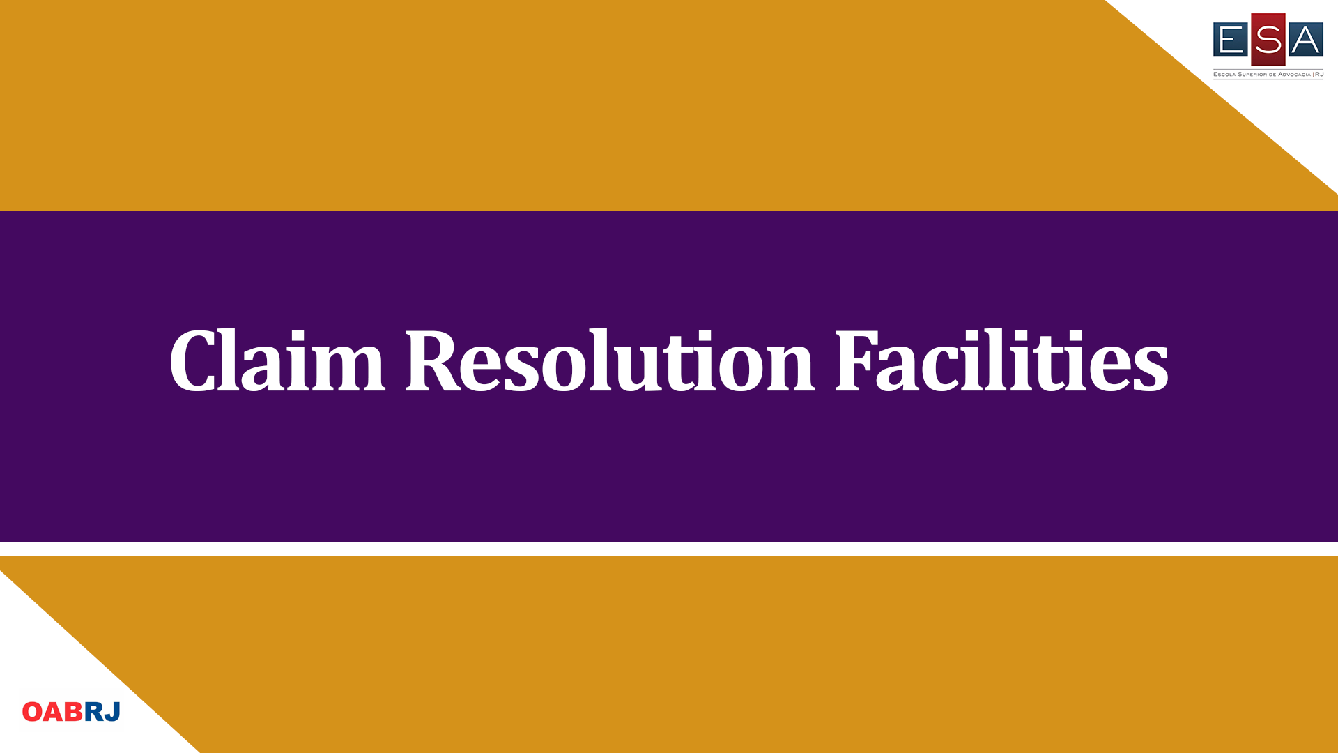 Claim Resolution Facilities