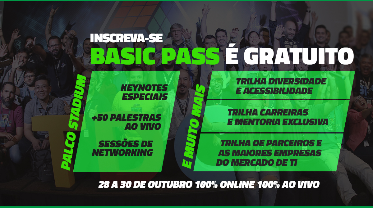 Inscrições TDC Online BASIC PASS Gratuito