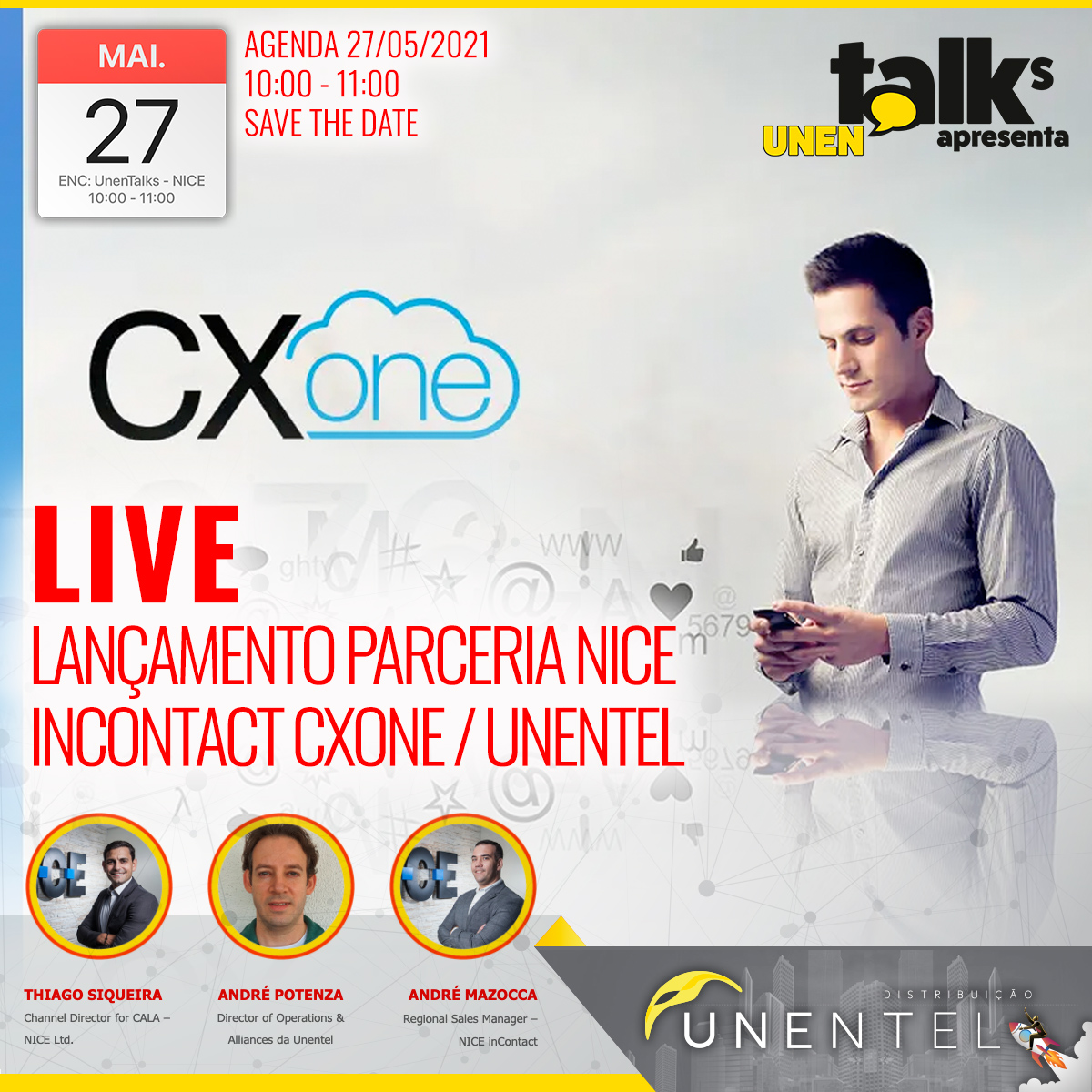 🔴 LIVE | Lançamento Parceria NICE inContact CXOne / Unentel