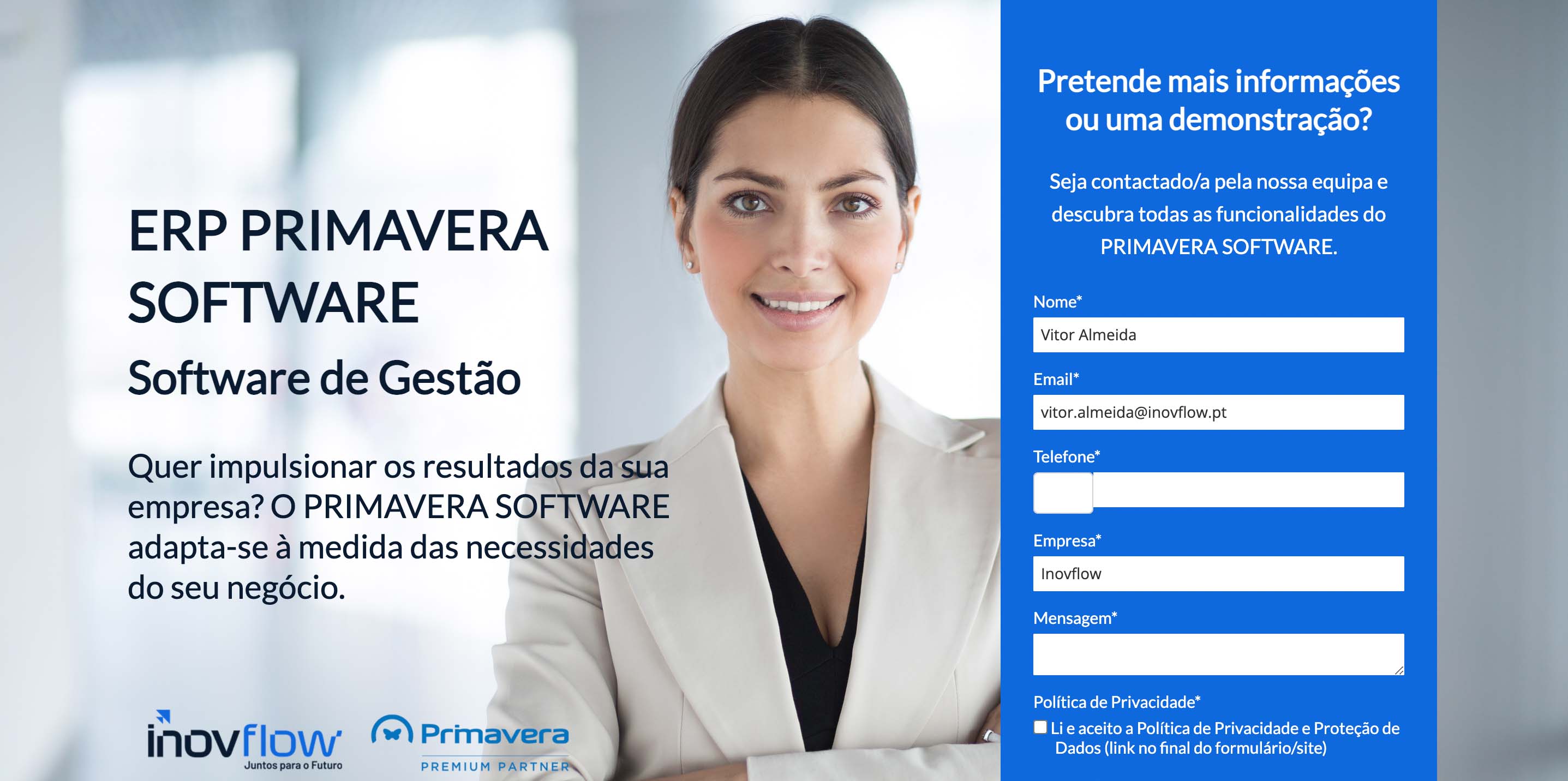 ERP PRIMAVERA - Software de Gestão | INOVFLOW
